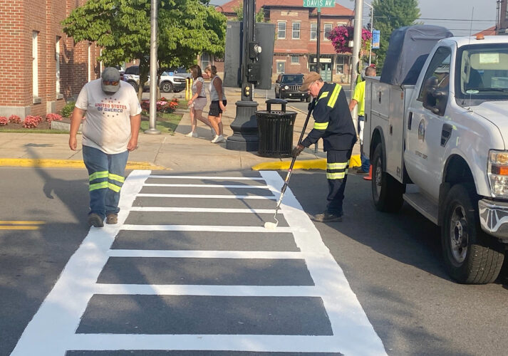 Repainting Downtown Crosswalks | News, Sports, Jobs - The Intermountain